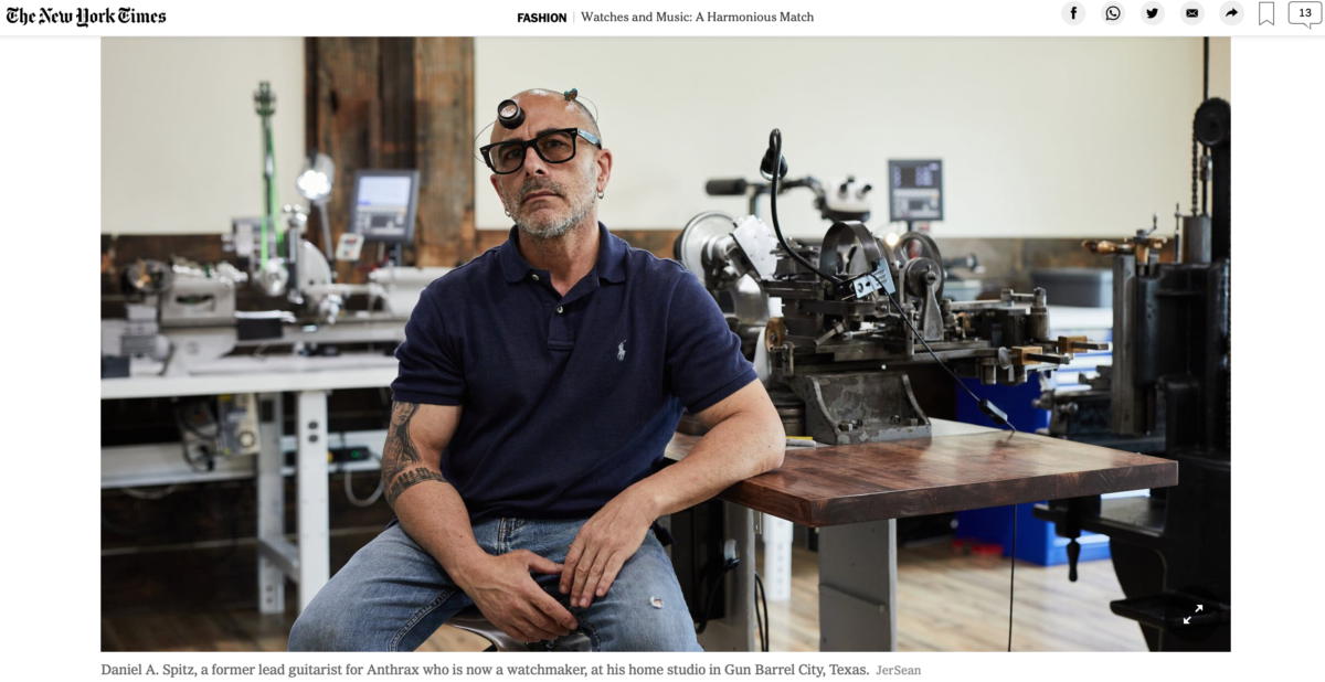New York Times interviews at Dan Spitz Watchmaking Manufacture | Daniel ...